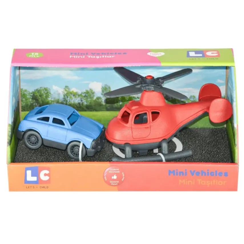 Lc Minik Taşıtlar 2 li Oyuncak Araba - Helikopter